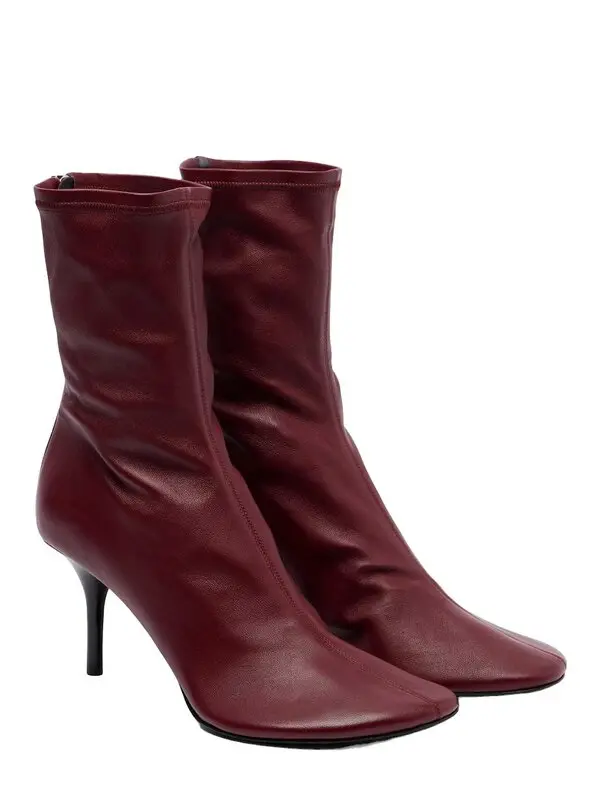 Acne Studios Leather Ankle Boots - Red