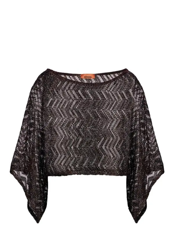 Missoni Zig Zag Sequin Top - Brown