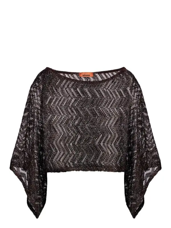 Missoni Zigzag Sequined Top - Brown