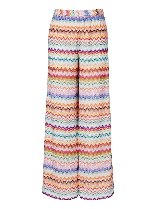 Missoni Zigzag Lamé Palazzo Pants - Multicoloured