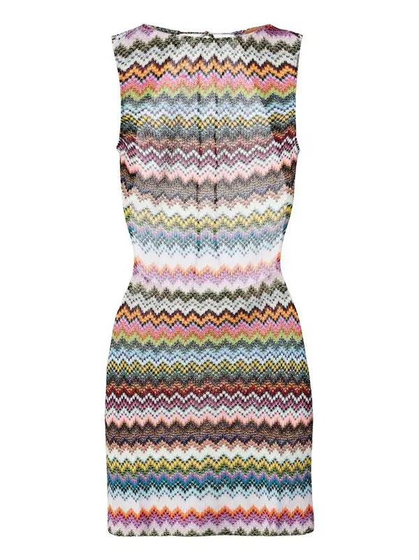 Missoni Zig Zag Lamé Minidress - Multicoloured
