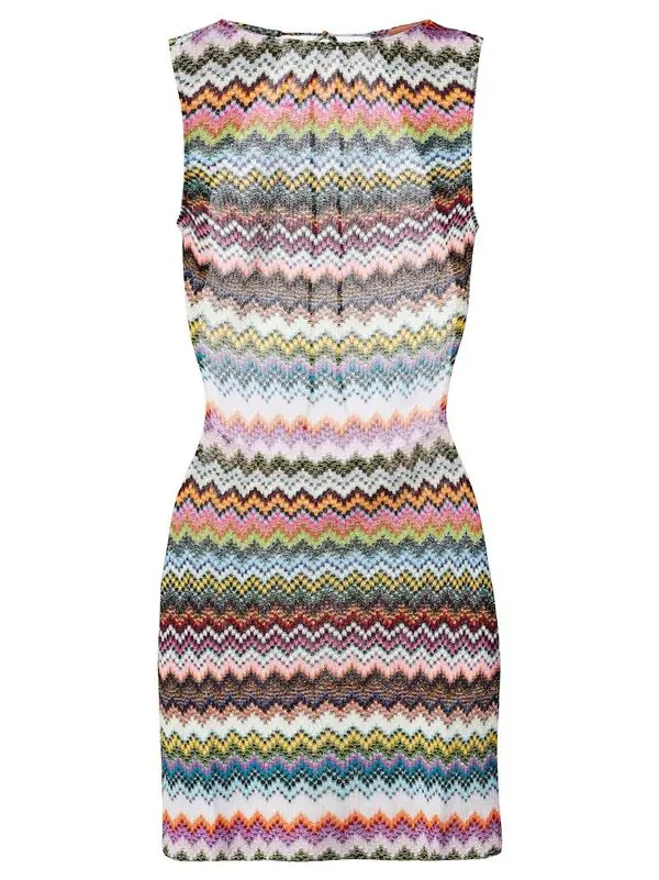 Missoni Zigzag Open-back Lamé Minidress - Multicoloured