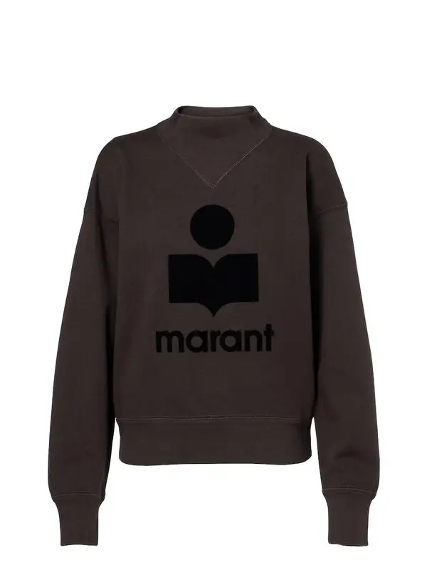 MARANT ETOILE Moby Logo Cotton-blend Sweatshirt - Black