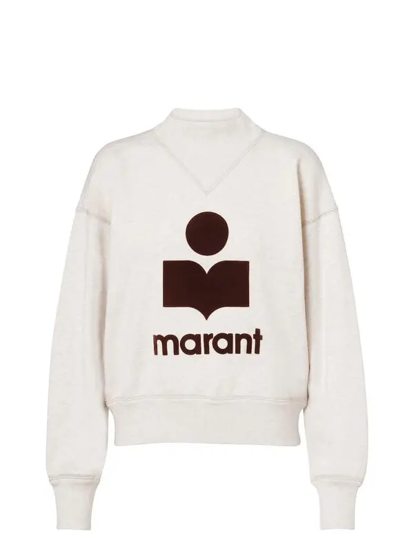 MARANT ETOILE Moby Logo Cotton-blend Sweatshirt - White