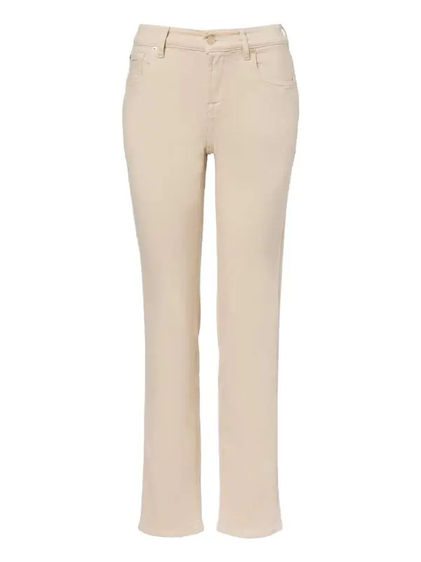 7 For All Mankind Calie Mid-rise Straight Jeans - Beige