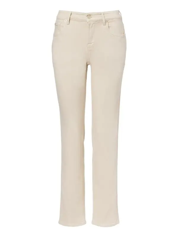 7 For All Mankind Calie Mid-rise Straight Jeans - Beige