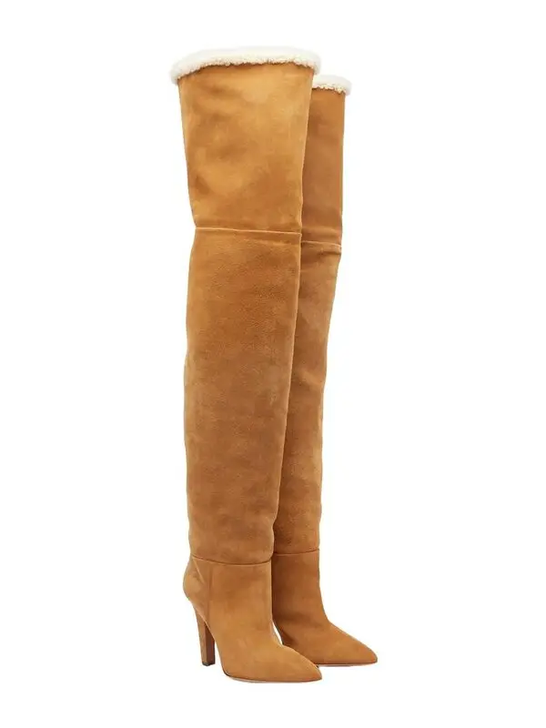 Paris Texas Elsa 100 Suede Over-the-knee Boots - Beige