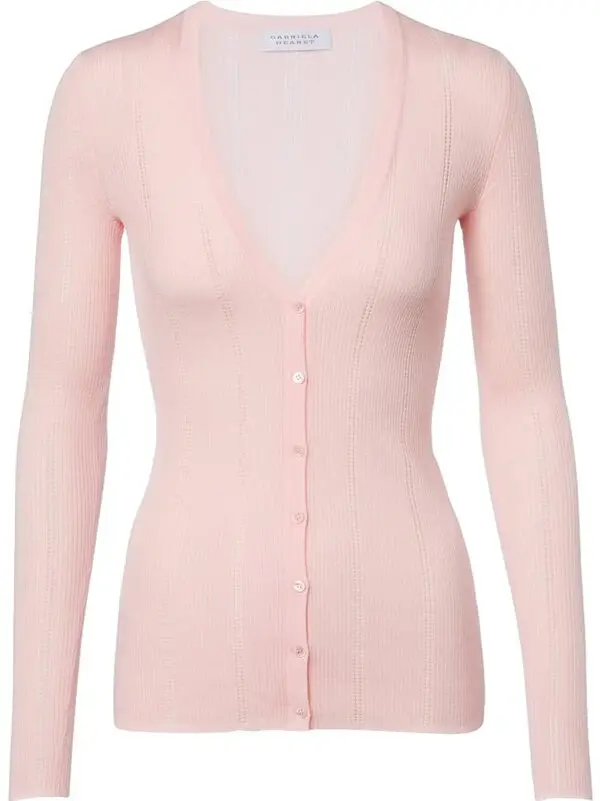 Gabriela Hearst Lillian Wool Cardigan - Pink