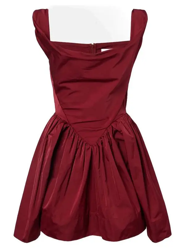 VIVIENNE WESTWOOD Mini Sunday Draped Corset Dress - Burgundy