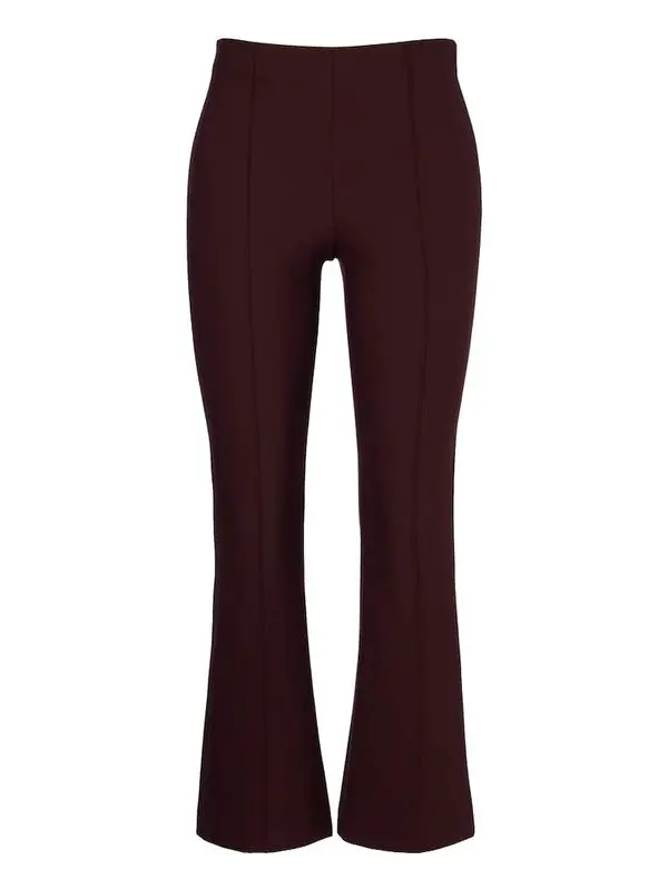 Vince Cropped Flared Pants - Burgundy