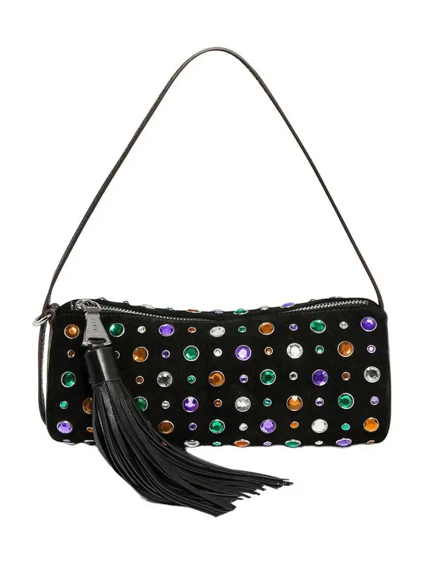 AIMEE Barrel Leather Shoulder Bag - Multi Jewels
