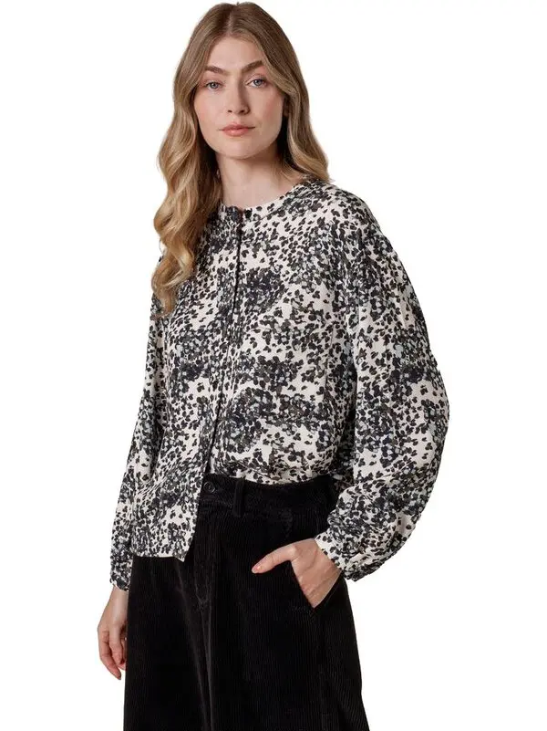 CELTIC & CO. Printed Long Sleeve Shirt - Ecru Confetti Print
