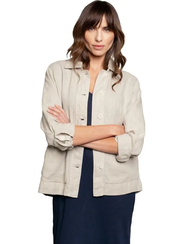 CELTIC & CO. Linen Boxy Jacket - Stone