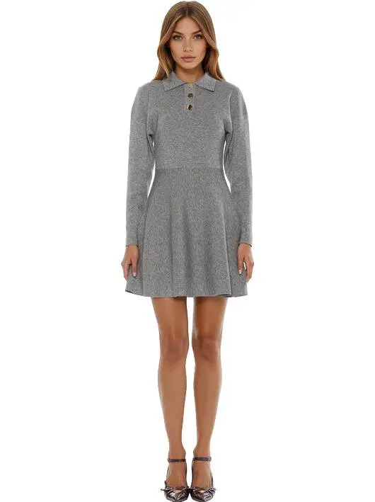 ALEXIA ADMOR Fit And Flare Mini Dress - Heather Grey