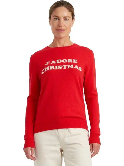 Chinti & Parker J'adore Christmas Wool-cashmere Sweater - Red