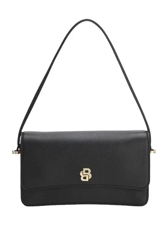 Hugo Beyond Leather Shoulder Bag - Black