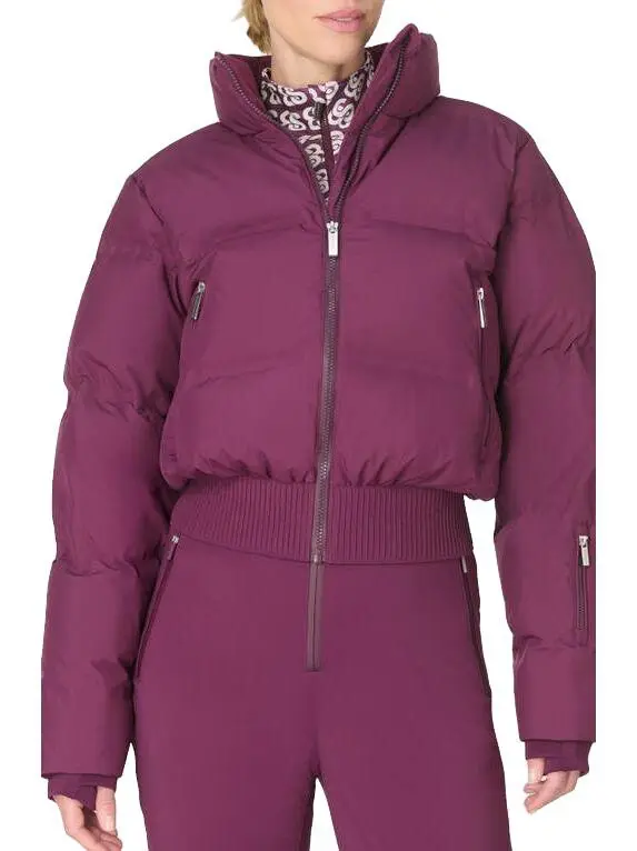 Sweaty Betty Cropped Waterproof Ski Jacket - Plum Purple
