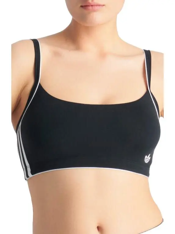 Adidas Originals By Alexander Wang Scoop Cotton Blend Jersey Bralette - Black