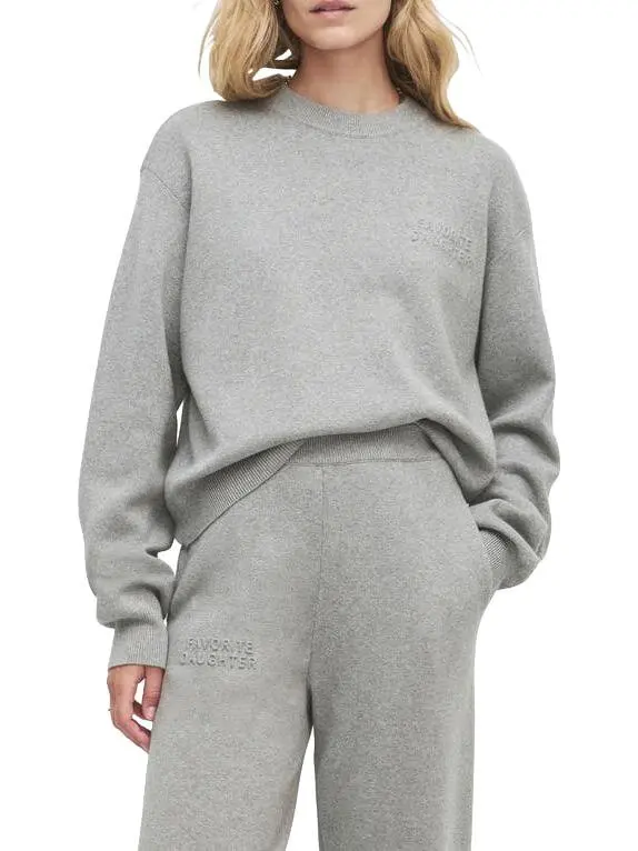 FAVORITE DAUGHTER Cotton And Cashmere Sweatshirt - Heather Grey
