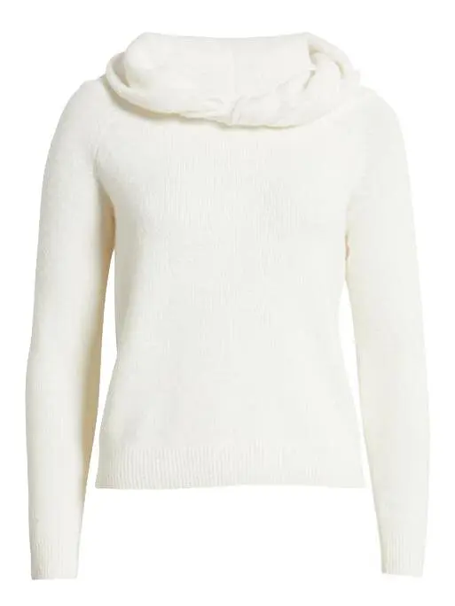 OPEN EDIT Twisted Collar Sweater - Ivory