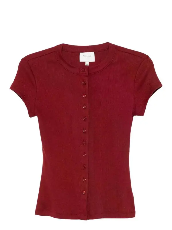 REFORMATION Raelynn Knit Top - Red