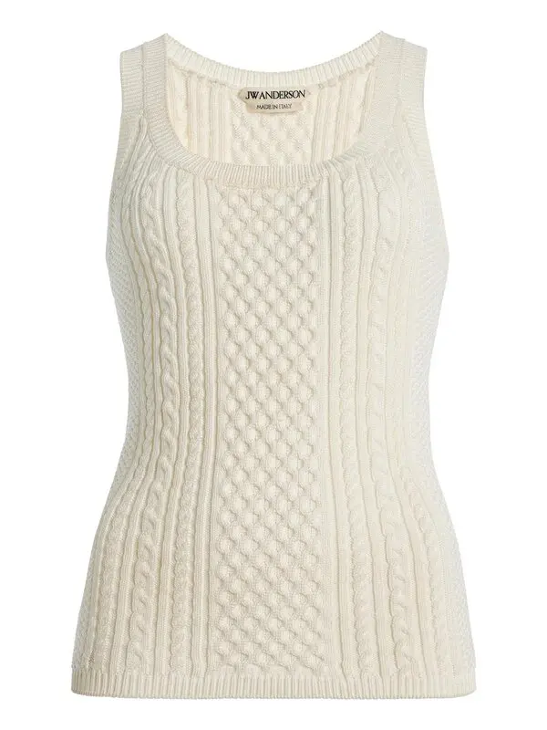 JW Anderson Cable-knit Tank Top - Ivory