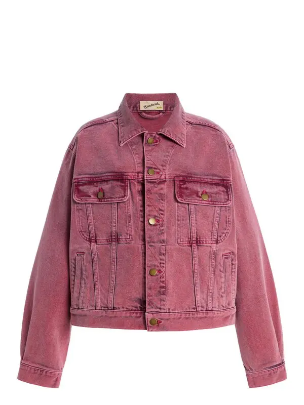 SANDERLAK Classic Denim Jacket - Pink