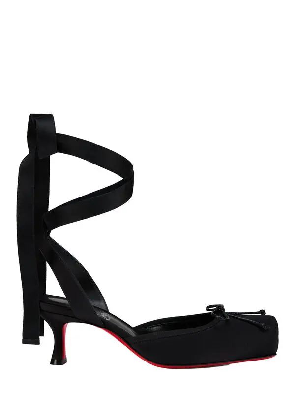 CHRISTIAN LOUBOUTIN Cassia 55mm Crepe Satin Pumps - Black