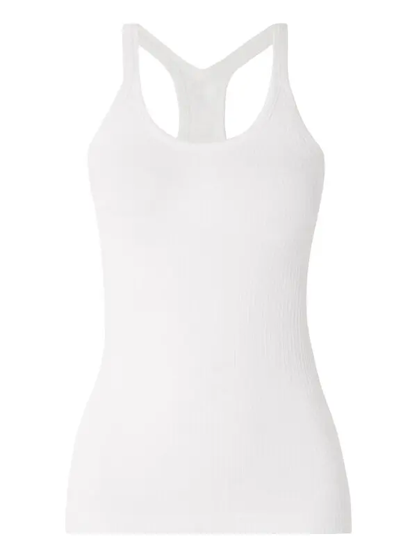 Lululemon Yoga Ebb To Street Ribbed Stretch-jersey Tank - White