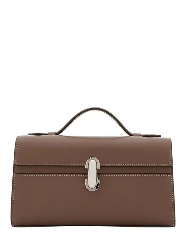 Savette Symmetry Leather Pochette - Taupe