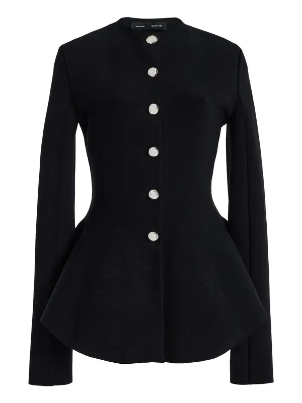 Proenza Schouler Dasha Compact-knit Jacket - Black