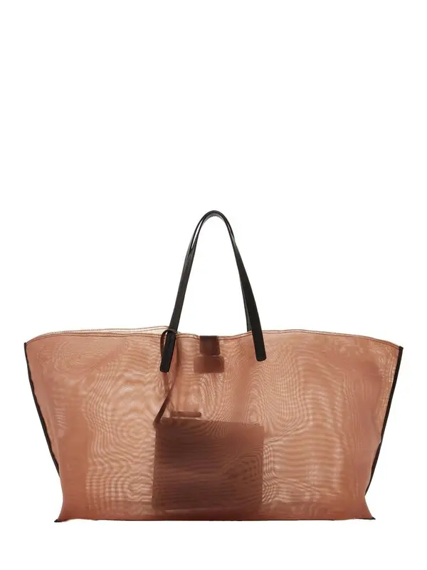 Staud Christos Large Mesh Tote Bag - Neutral