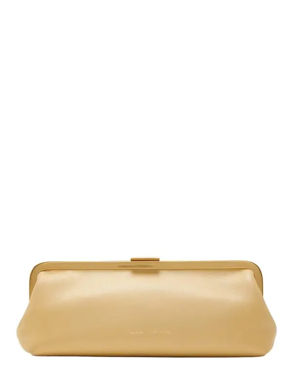 Proenza Schouler Armory Nappa Plongé Leather Clutch - Yellow