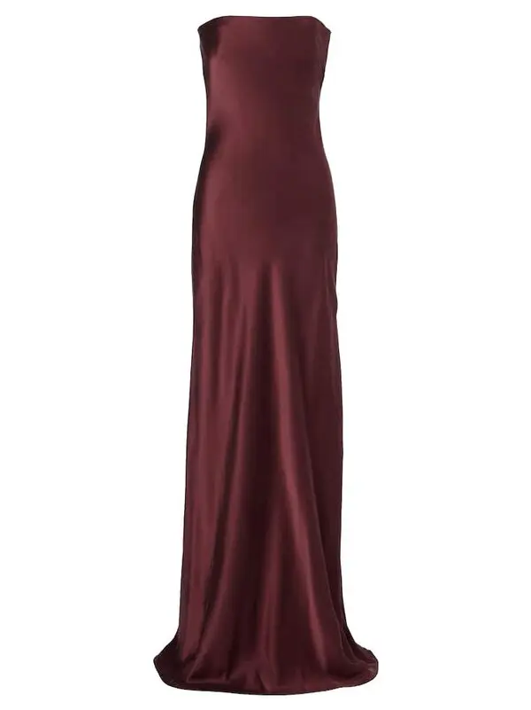 Christopher Esber Filo Silk Satin Gown - Brown