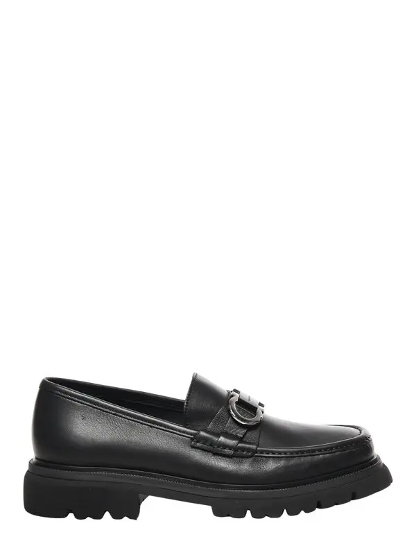 FERRAGAMO Mocassin Gancini - Black