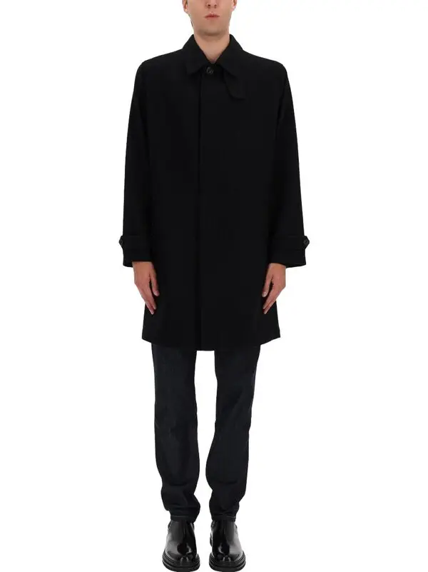 Hugo Boss Short Wool Coat - Black