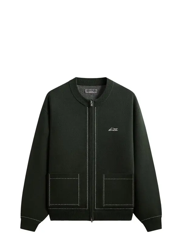 Kith Faux Stitch Joey Full Zip Stadium Jacket - Green