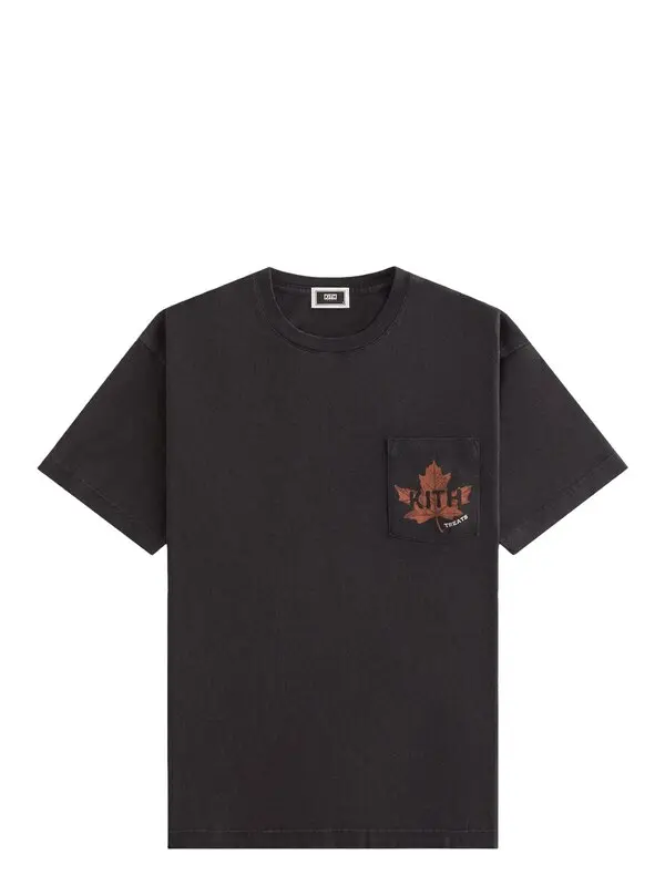 Kith Treats Leaf Vintage Pocket Tee - Black
