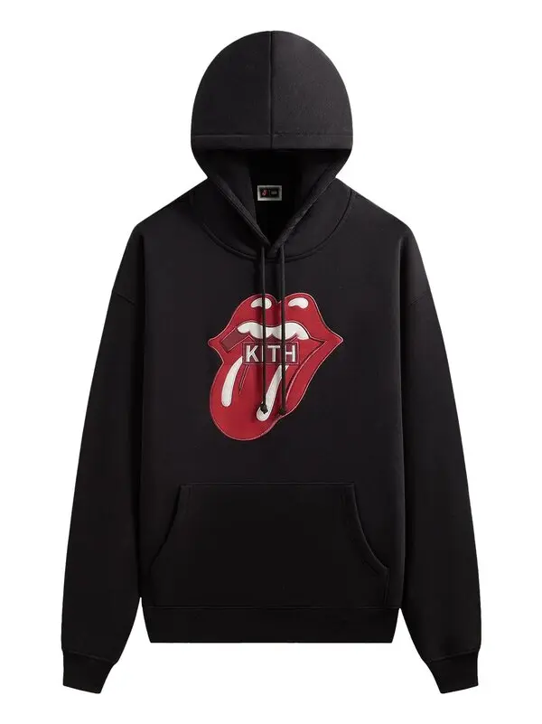 Kith For The Rolling Stones Classic Logo Nelson Hoodie - Black