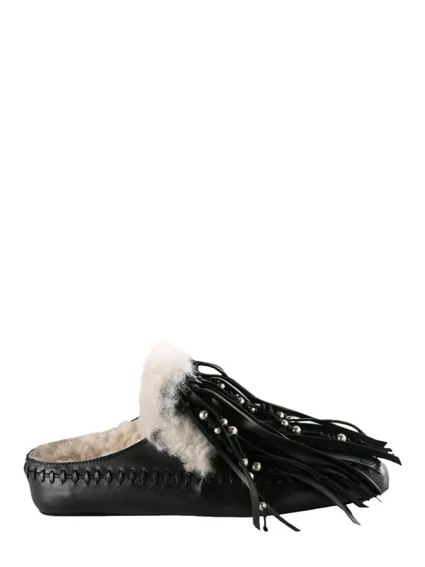 ANN DEMEULEMEESTER Olai Fringe Mule - Black