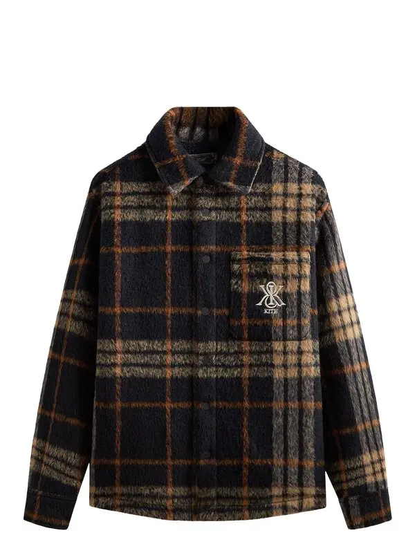 Kith Brushed Plaid Sheridan Shirt Jacket - Black
