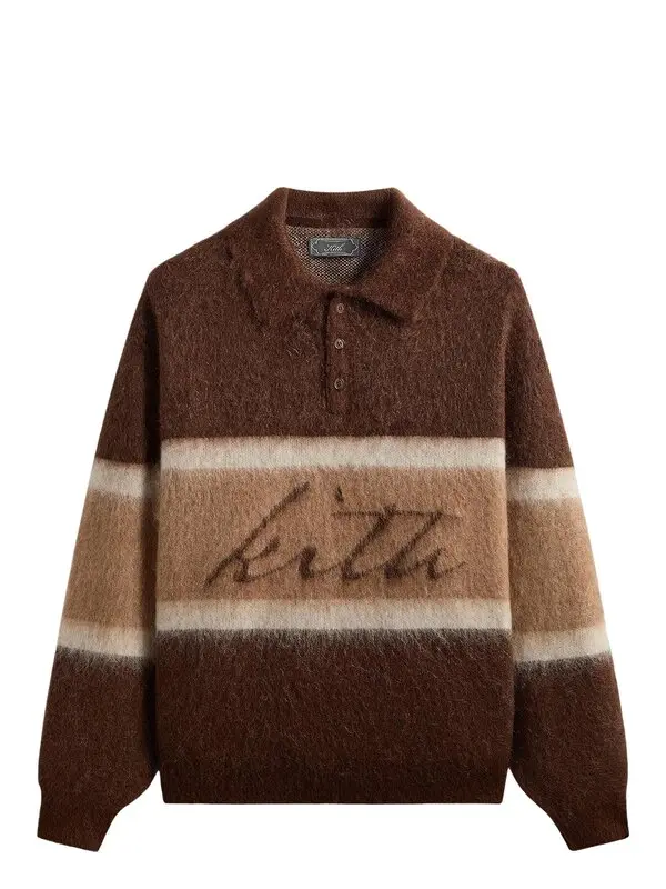 Kith Mohair Harmon Rugby Polo - Brown