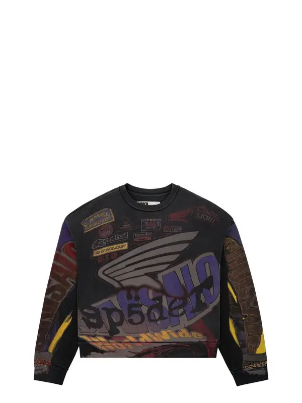 SP5DER Trompe-l’œil Crewneck - Black