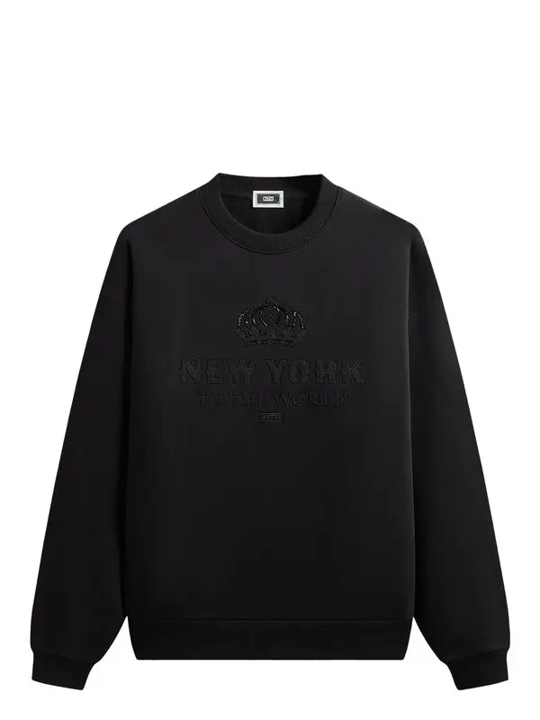 Kith New York To The World Crown Crewneck - Black