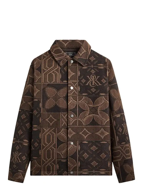 Kith Tile Jacquard Tapestry Coaches Jacket - Brown