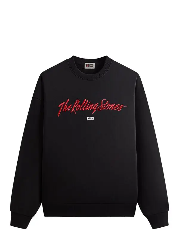 Kith For The Rolling Stones Monogram Tongue Nelson Crew - Black