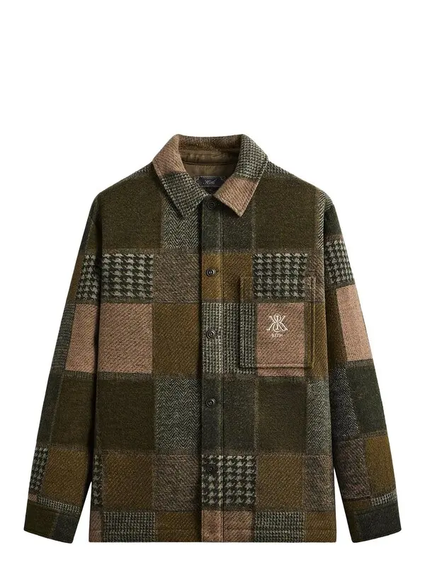 Kith Patchwork Wool Coaches Jacket - Green