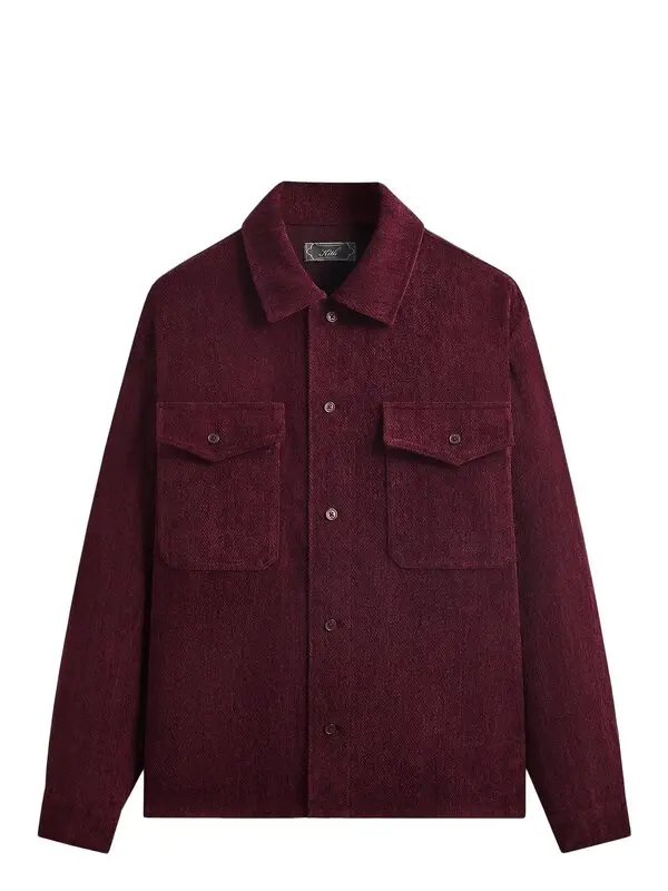 Kith Herringbone Velour Henson Buttondown - Red