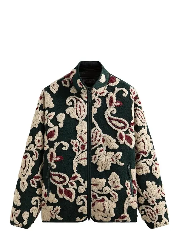 Kith Paisley Vine Sherpa Harper Jacket - Green