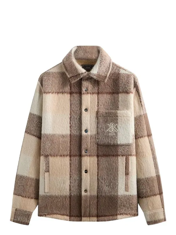 Kith Brushed Plaid Sheridan Shacket - Tan
